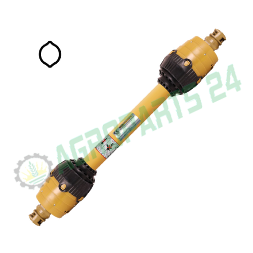 PTO shaft lemon cross 23,8x91/27x74,6 mm L=1310mm S6 (1 3/8") 2 x wide ...